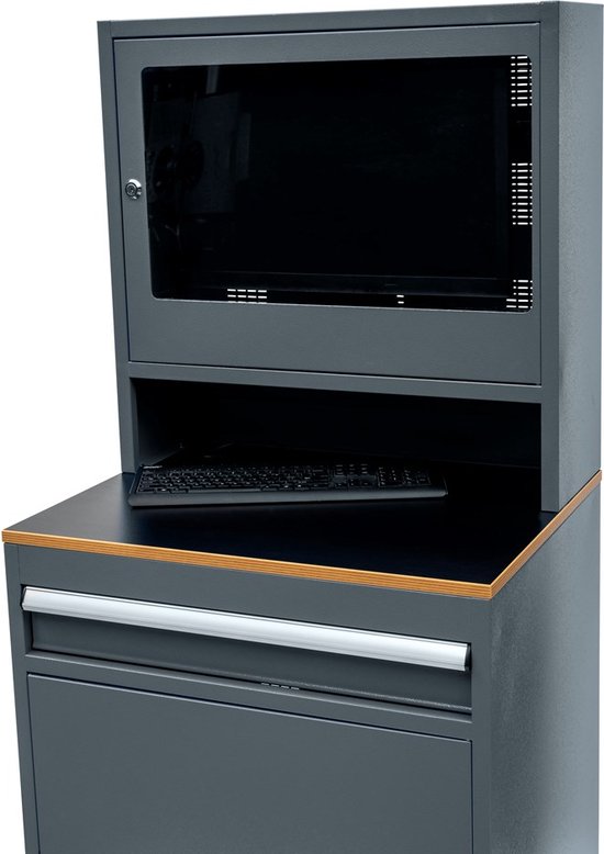 Huvema - Computerkast 27'' met 1 lade en onderkast - BL 1D 710x570x1748 ...