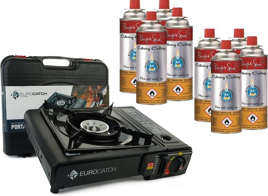 Eurocatch Outdoor - Kooktoestel op Gas - incl 8 Gasbussen -Gas Stove ...
