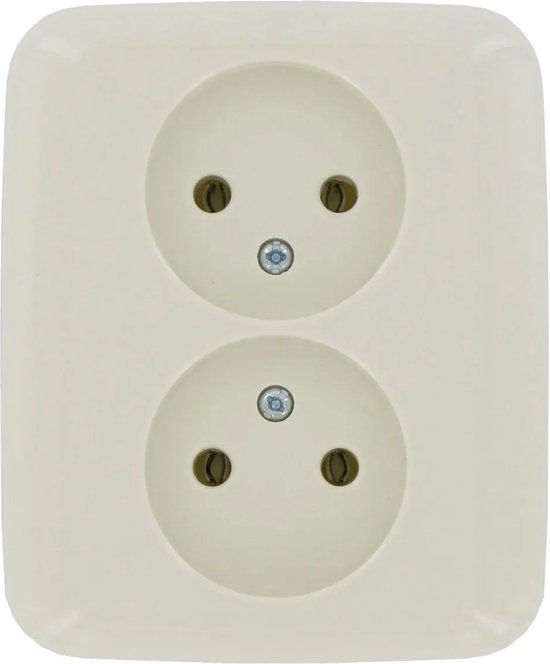 Busch & Jaeger 2-voudig Stopcontact Reflex SI Crème | bol