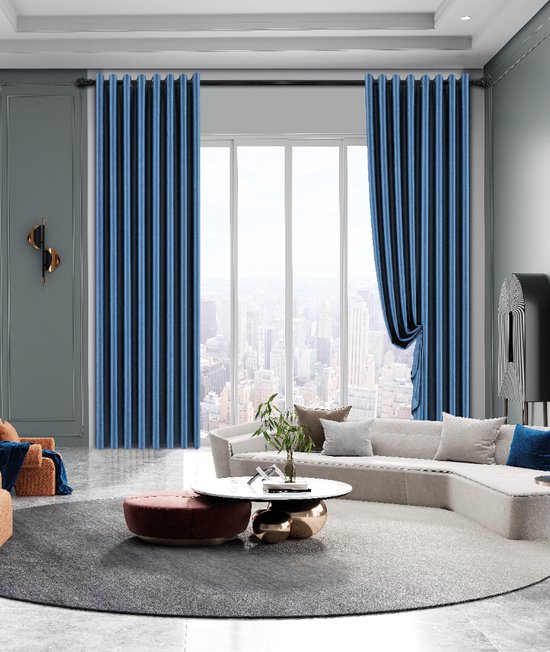 SB Line Kant en klaar Gordijn - Verduisterend - Met ringen - 300x260 cm ...