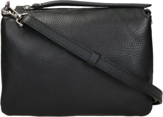 Gianni Chiarini Kleine Crossbodytas / Schoudertas Dames - Leer - Three - Zwart | bol