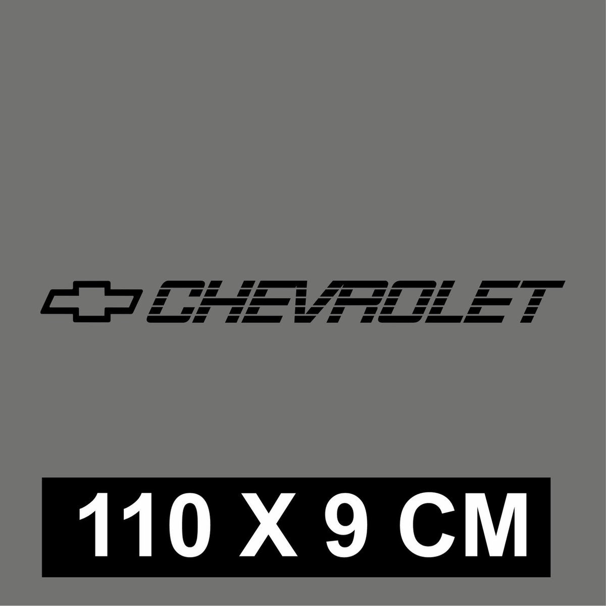 Chevrolet Pickup tailgate sticker met chevy logo 110x9cm - zwarte tekst ...