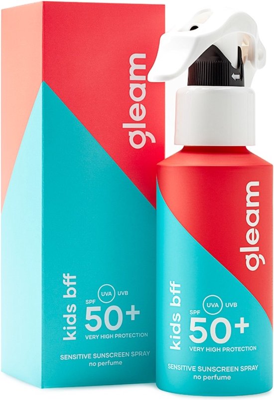 Gleam - Sensitive Sunscreen Spray SPF 50+ Kids Bff - 100ml | bol