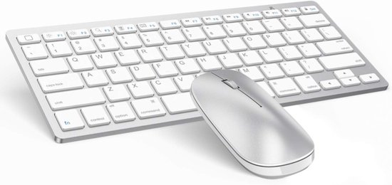Toetsenbord en Muis Combo- Zilver- Bluetooth- Keyboard- Computermuis ...