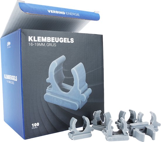 EMhub klembeugel 16 - 19mm - grijs per 100 stuks | bol