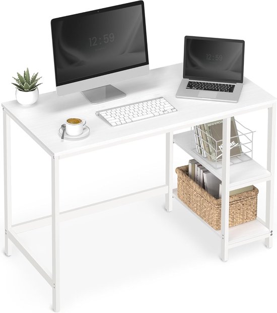 Computerbureau, schrijfbureau met 2 planken links of rechts, werktafel voor kantoor,... | bol