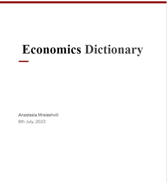 Economics Dictionary (ebook), Anastasia Mrelashvili | 1230007032813 ...