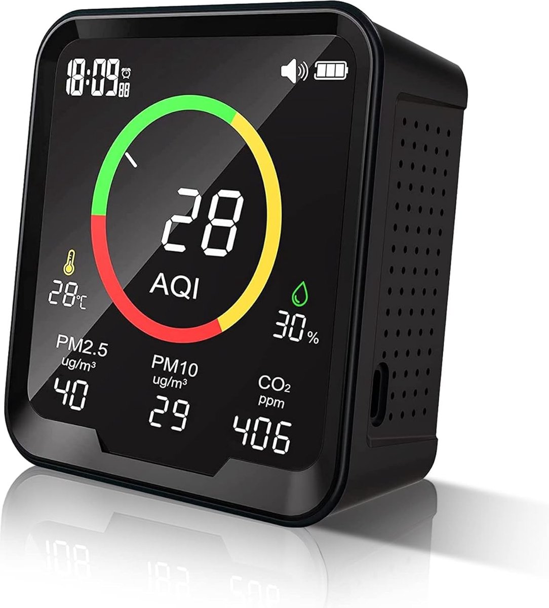 Equivera CO2 Meter - Luchtkwaliteitsmeter - CO2 Meter Binnen - CO2 ...