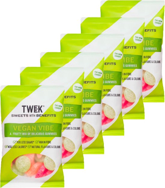 TWEEK | Sweets | Vegan Vibe | 6 Stuks | 6 x 80 gram | bol