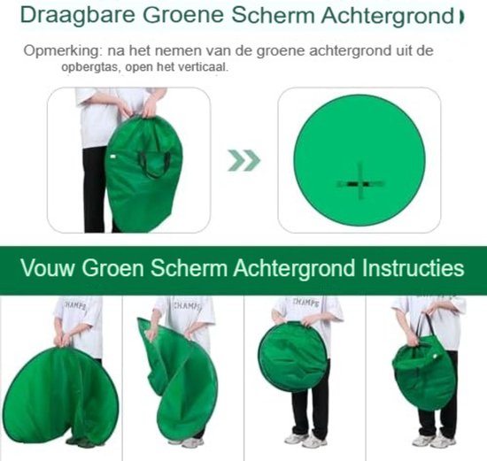 Achtergrondsysteem - Green Screen Doek - Green Screen Studio | bol