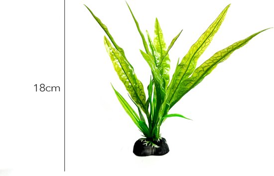Natuurgetrouwe Zwaardplant Aquariumdecoratie - Kunstmatig Alternatief ...