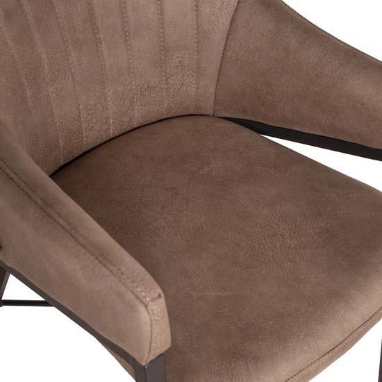 Armstoel Clay (sale) - Zorro Taupe - Eetkamerstoel met armleuning ...