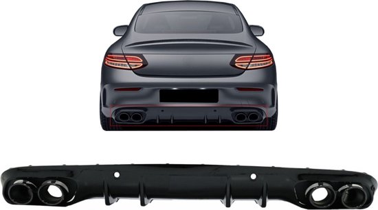 Sport Diffuser Double Tips Geschikt Voor Mercedes C C205 A205 14-19 C43 ...