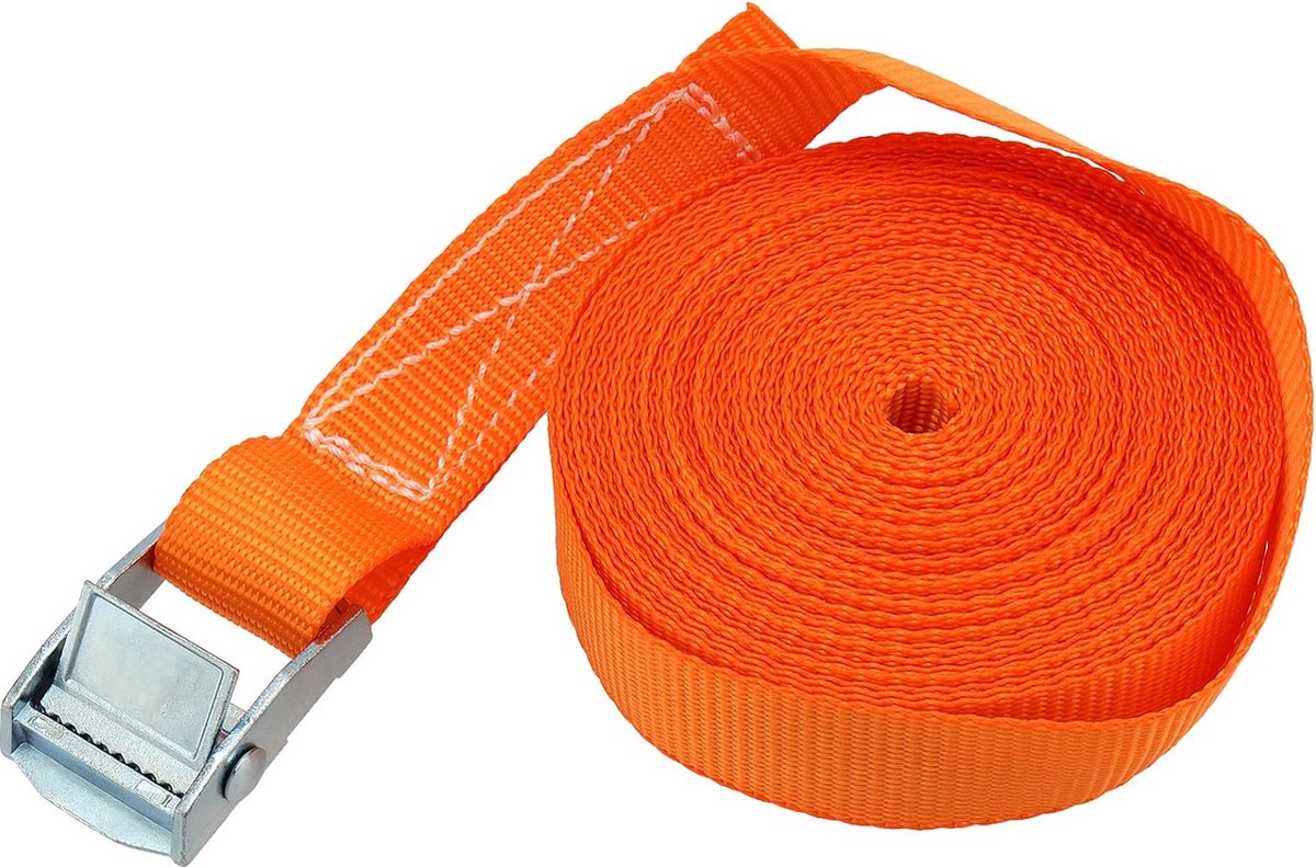 4 stuks 7 m spanbanden met klemsluiting, sjorband, spanriem ...