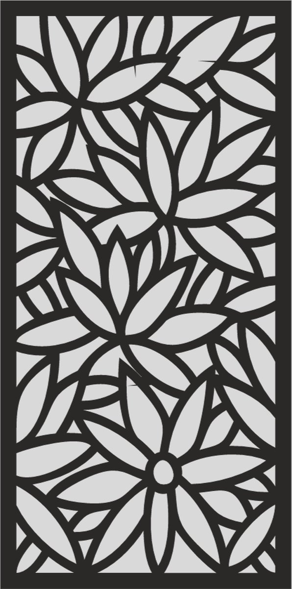 Wandstaal Wandpaneel "Daisy" 592x1200 Zwart Wandpaneel, Wanddecoratie, Staal, Metaal | bol