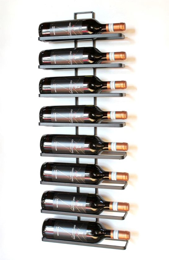Wijnrek Muur Hangend 4 Flessen - Flessenrek Wandmontage ...