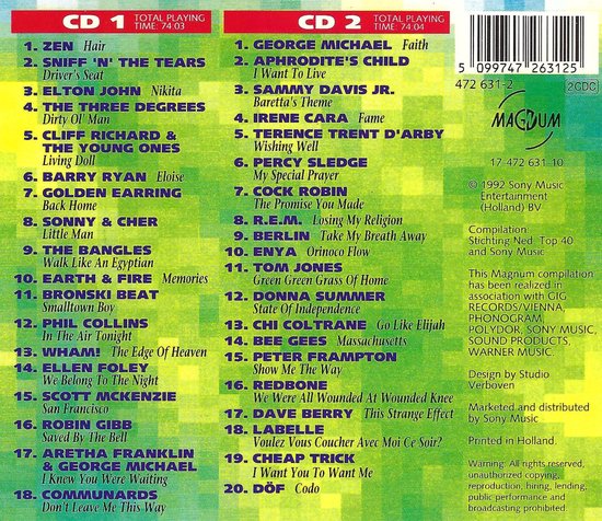 Nr. 1 hits uit de top 40 1965-1991 - Met Elton John, George Michael en ...