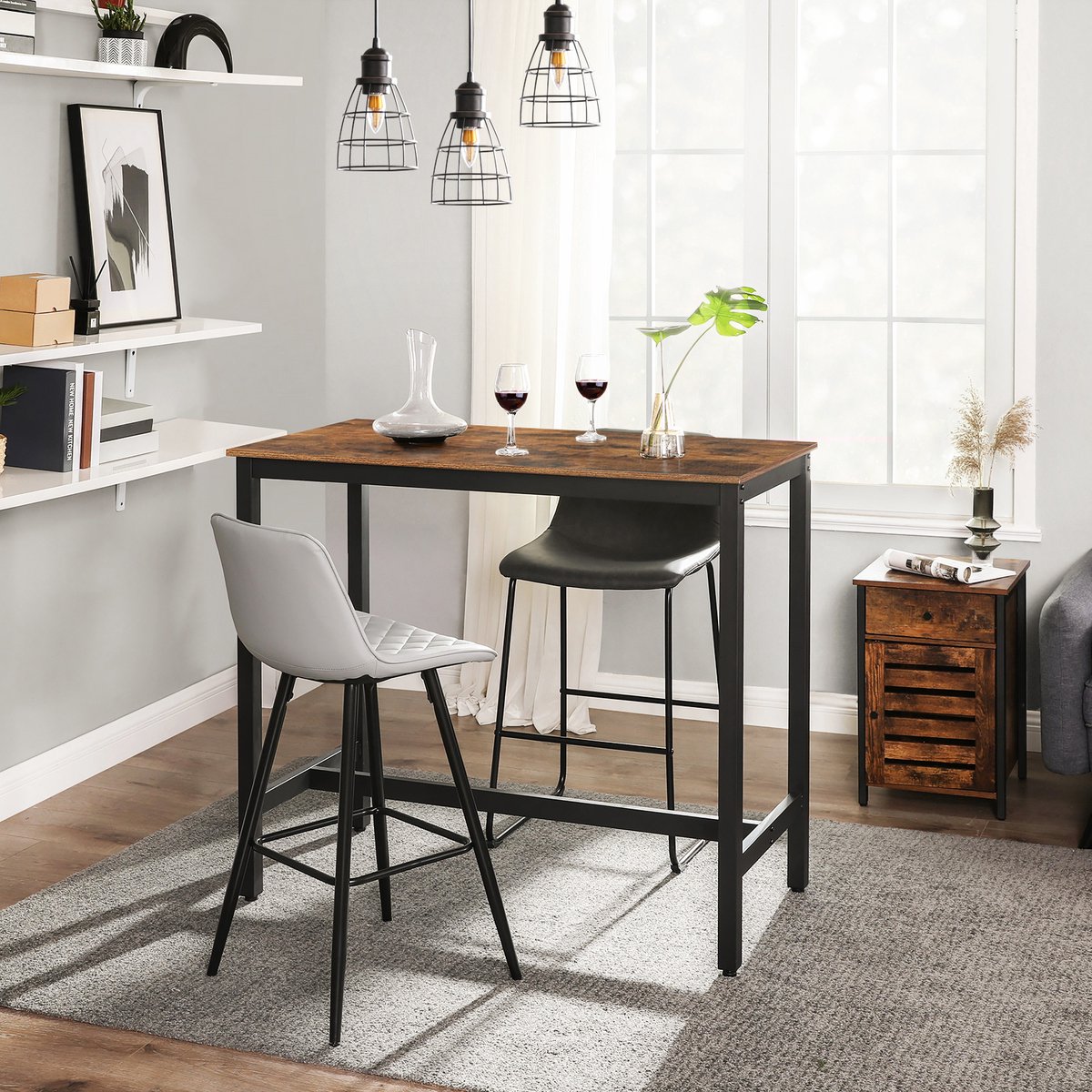 Hoge Bartafel - Smalle Tafel van 105 cm Hoog en 120cm Lang voor Bar of ...
