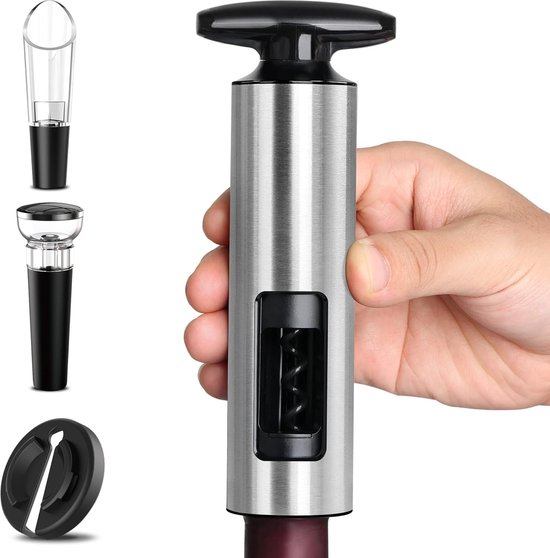 Wine Bottle Opener Set, HOOMIL 4-in-1 Wine Opener Set, Professional ...