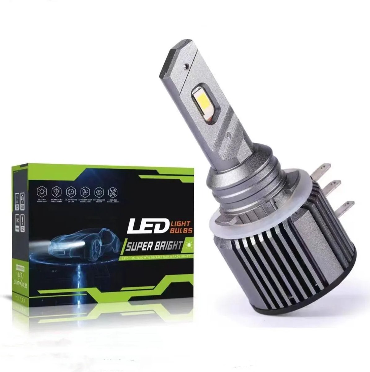 Led Koplamp H15 Led Canbus 6000K 100W 10000lm Auto Lamp 12V Csp 3570 ...