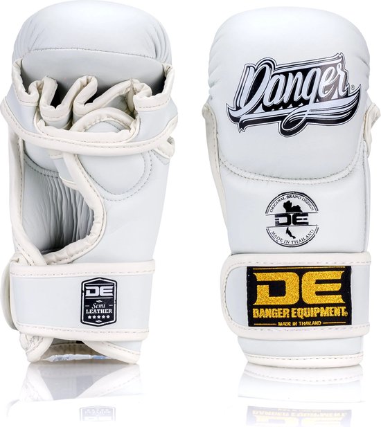 Danger MMA Sparring Handschoenen - semi leer - wit - maat M | bol