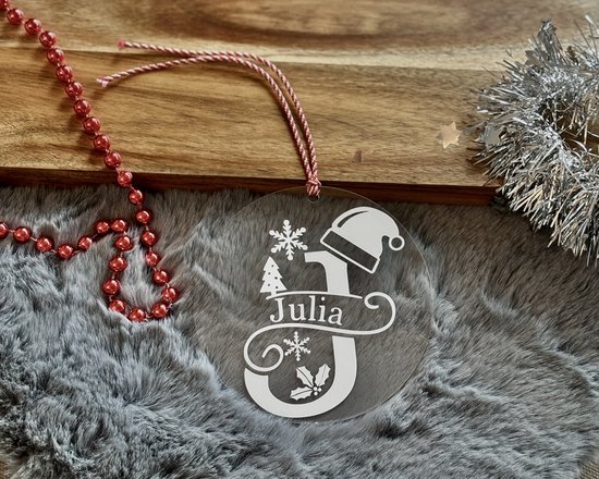 Kersthanger met initiaal - Kersthanger met naam - Kerstboom versiering - Kerstbal met... | bol