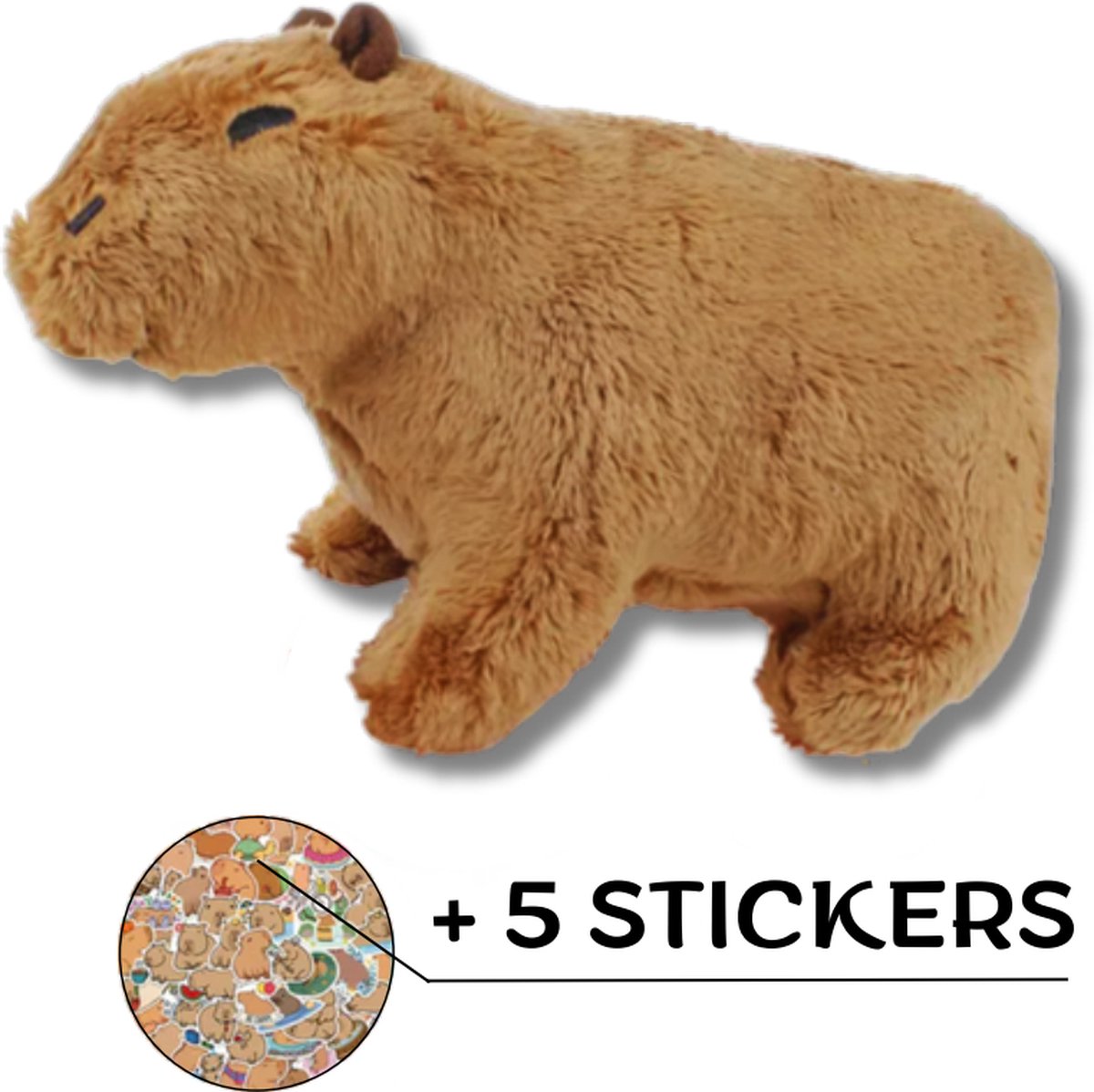 Capybara Knuffel - Capybara - 30 CM- Cadeau - Capibara Knuffel + 5 ...