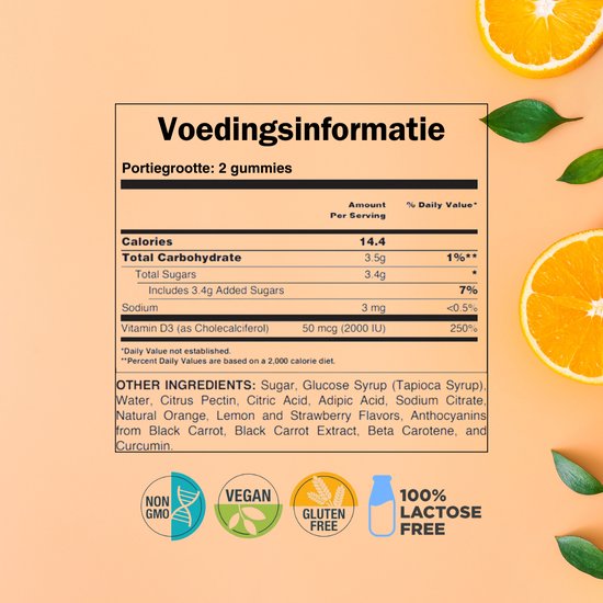 Bear Vitality - Vitamine D3 Gummies - Goed voor spier, bot en tand ...