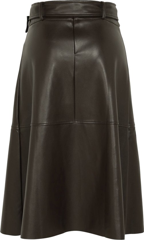 Cassis Lange, effen rok met uitsparingen en riem | bol.