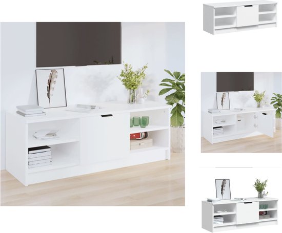 vidaXL TV-kast - Classic - Opbergruimte - 102 x 35.5 x 36.5 cm - Wit ...