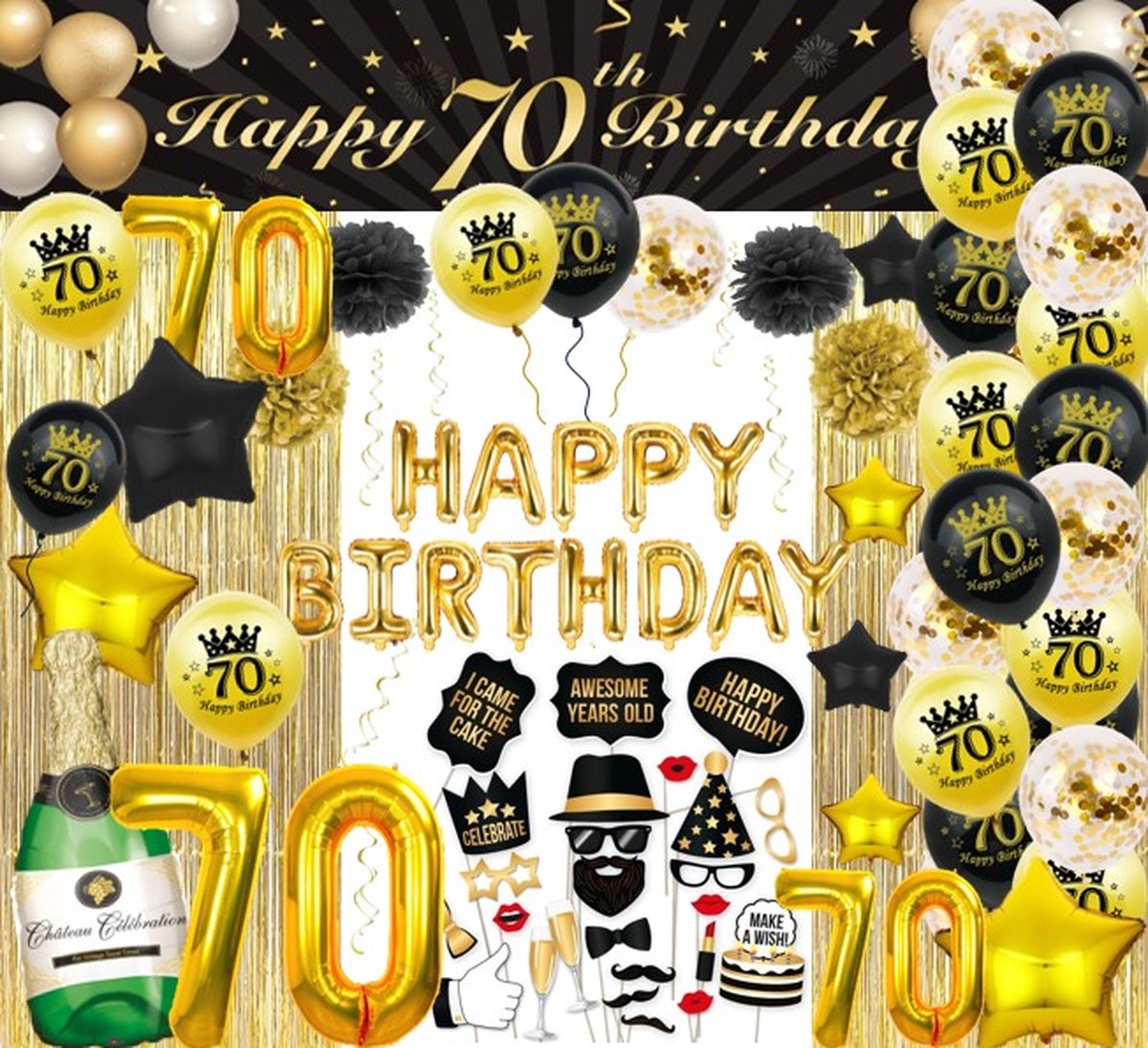 FeestmetJoep 70 jaar verjaardag versiering - 70 Jaar Feest Verjaardag ...