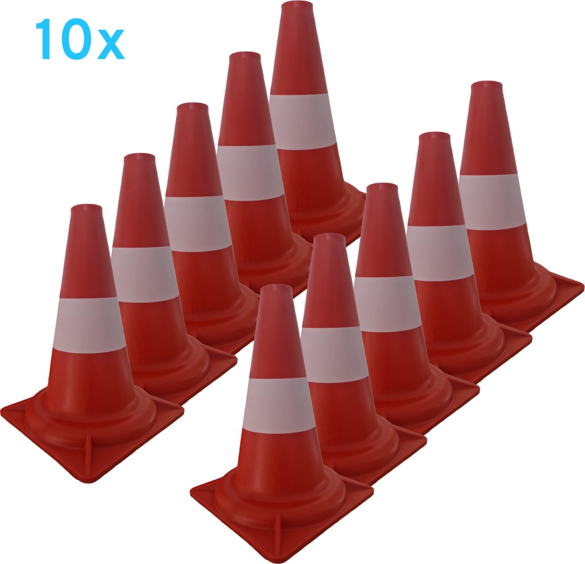 Oranje Pion - 32cm hoog - reflecterend - pionnen - verkeerskegel - 10 ...