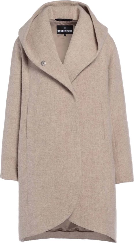 Creenstone Jas Beige Alpaca Wol maat 38 Cora alpaca mantels beige | bol