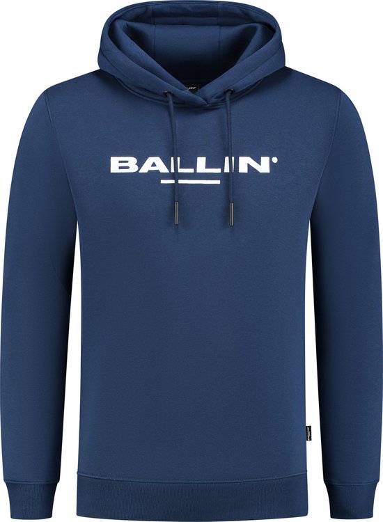 Ballin Amsterdam - Heren Slim fit Sweaters Hoodie LS - Navy - Maat S | bol