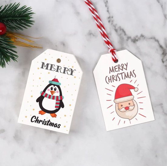 Kerst cadeaulabels - naamlabels - labels karton - kerstcadeau ...
