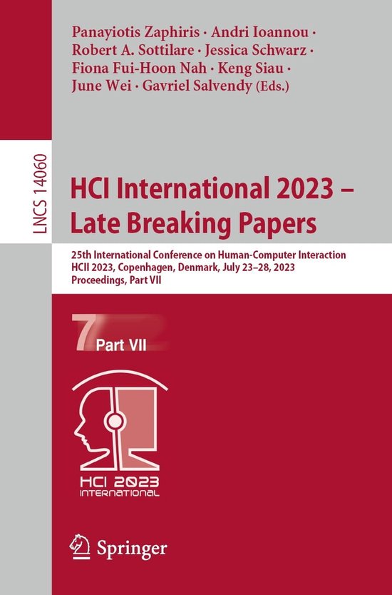 Lecture Notes in Computer Science 14060 - HCI International 2023 – Late ...