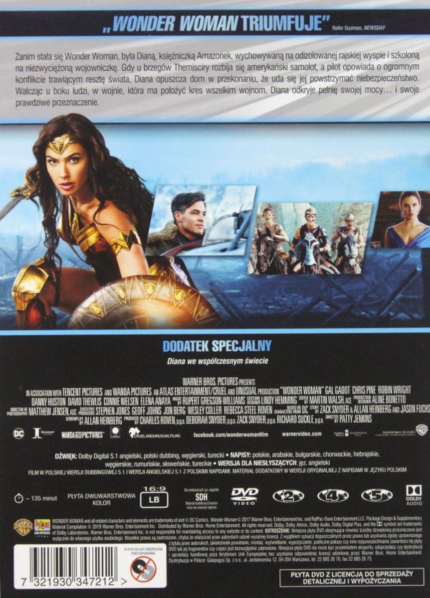 Wonder Woman [DVD] (Dvd), Chris Pine | Dvd's | bol.com