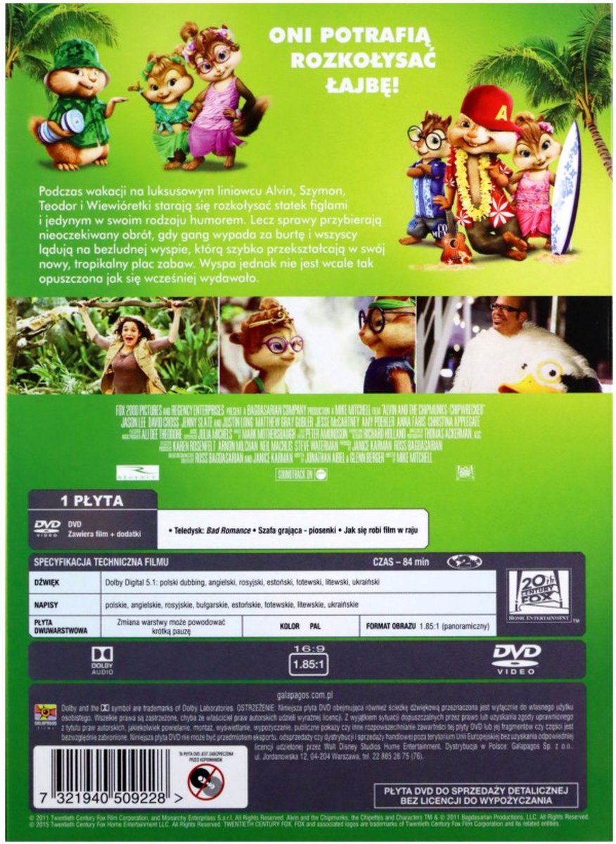 Alvin en de Chipmunks 3 [DVD] (Dvd), Jesse McCartney | Dvd's | bol.com