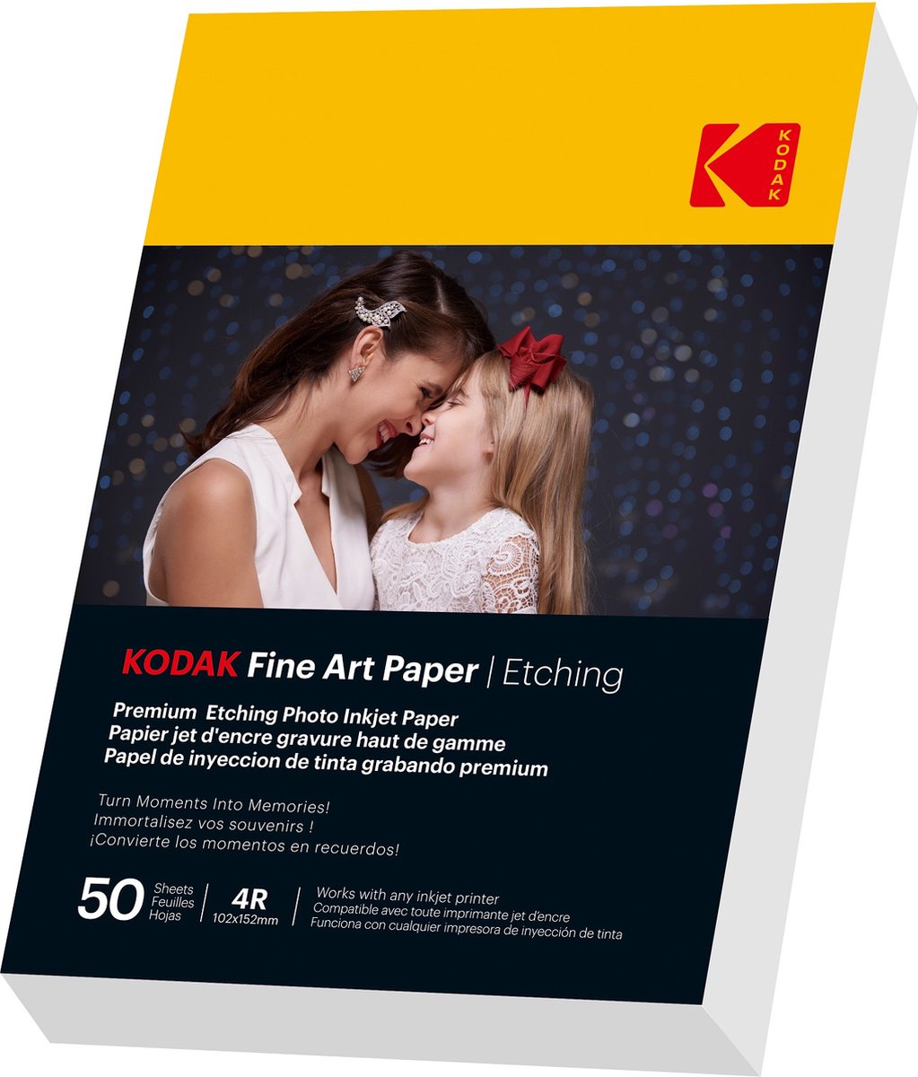 KODAK Fine Art Paper / Etching - Pack de 50 feuilles de papier photo haut de gamme... | bol.com
