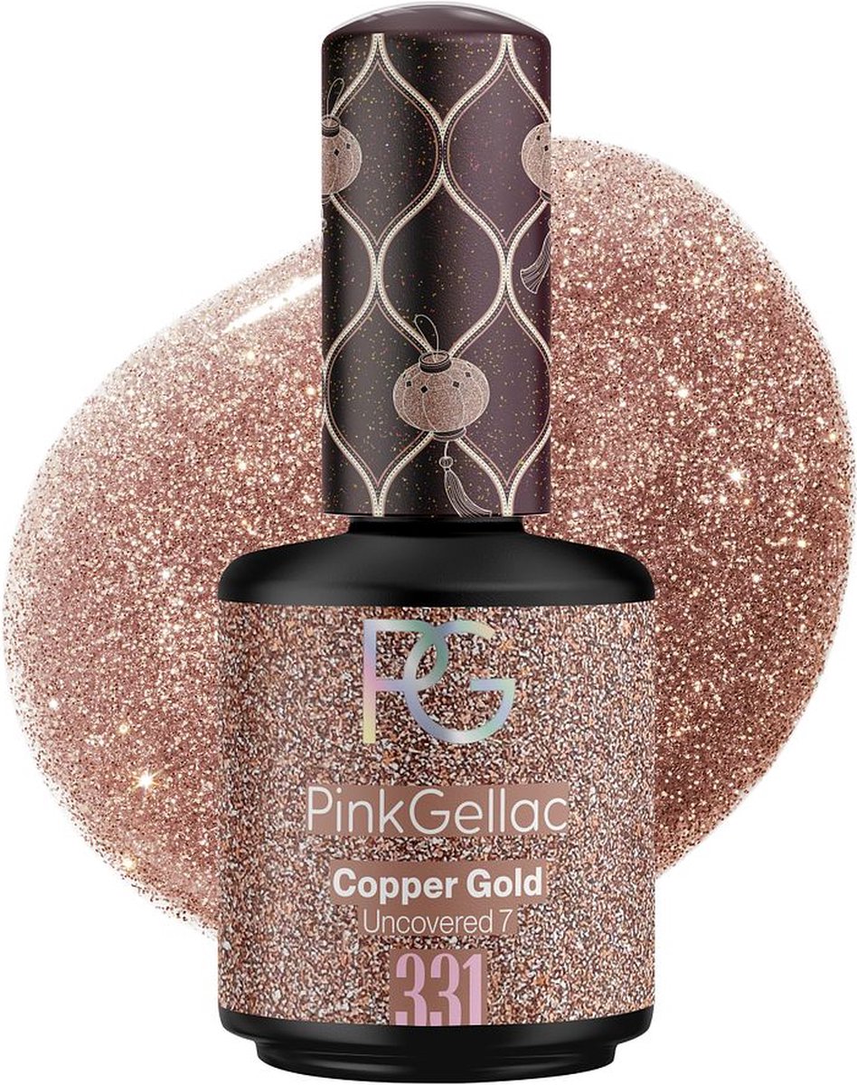 Pink Gellac Gellak Glitter Goud 15ml - Gouden Gellak Nagellak ...