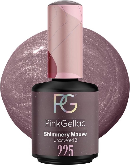 Pink Gellac 225 Shimmery Mauve Gellak 15ml - Paarse Nagellak met Shimmer Finish -... | bol
