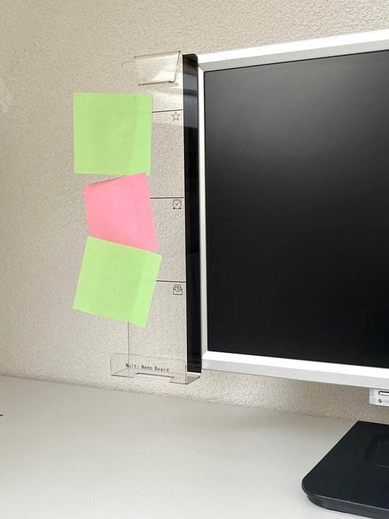 Memo houder - Sticky notes houder op computerscherm - Documenthouder ...