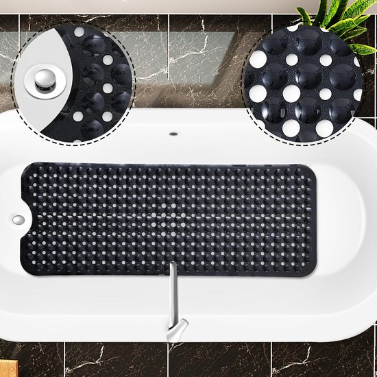 Antislip badmat 100 x 40 cm, antislip badmat met 300 zuignappen gemaakt ...