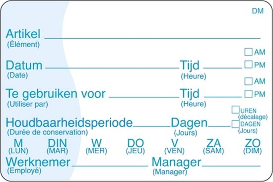 Daymark HACCP Sticker label oplosbaar Rol 250 Stuks | bol.