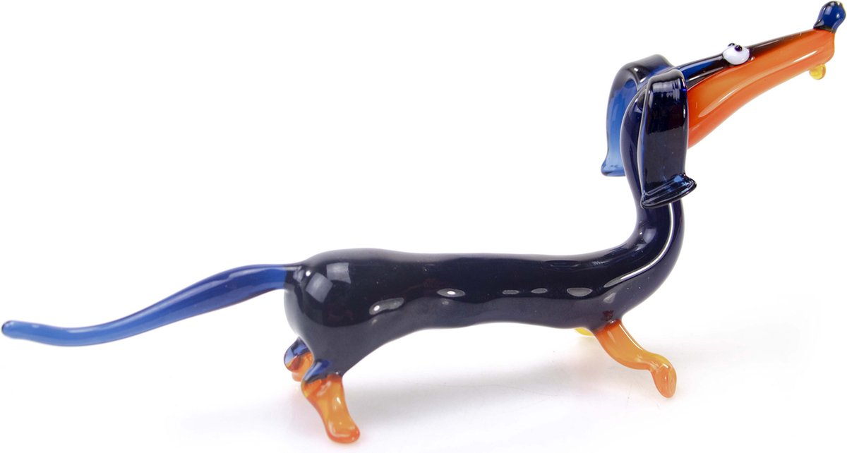 Dwerg Teckel van Glas - Honden beeldje - Hond - Glazen Beeldjes ...