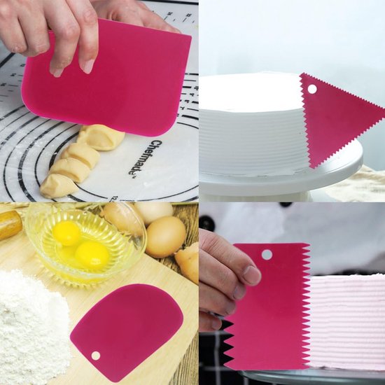 Cake Scraper Smoother Tool Set, 12 Stuks Cake Smoothing Cutter Plate ...