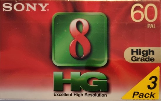 3-Pack Sony HG Video 8 Cassettes van 60 minuten | bol