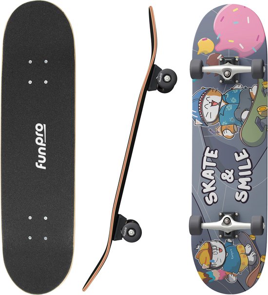 Skate 21 skateboard groot voor tieners esdoornhout coole designs | bol