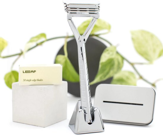 Leaf Shave | The Leaf Razor Chrome | Complete Set | bol