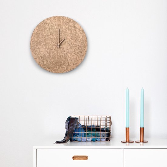 Delft Steden Klok - Houten wandklok - Cadeau Delft | bol